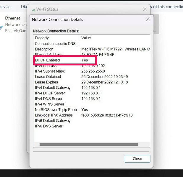 Jak opravit DHCP nefunguje ve Windows 11