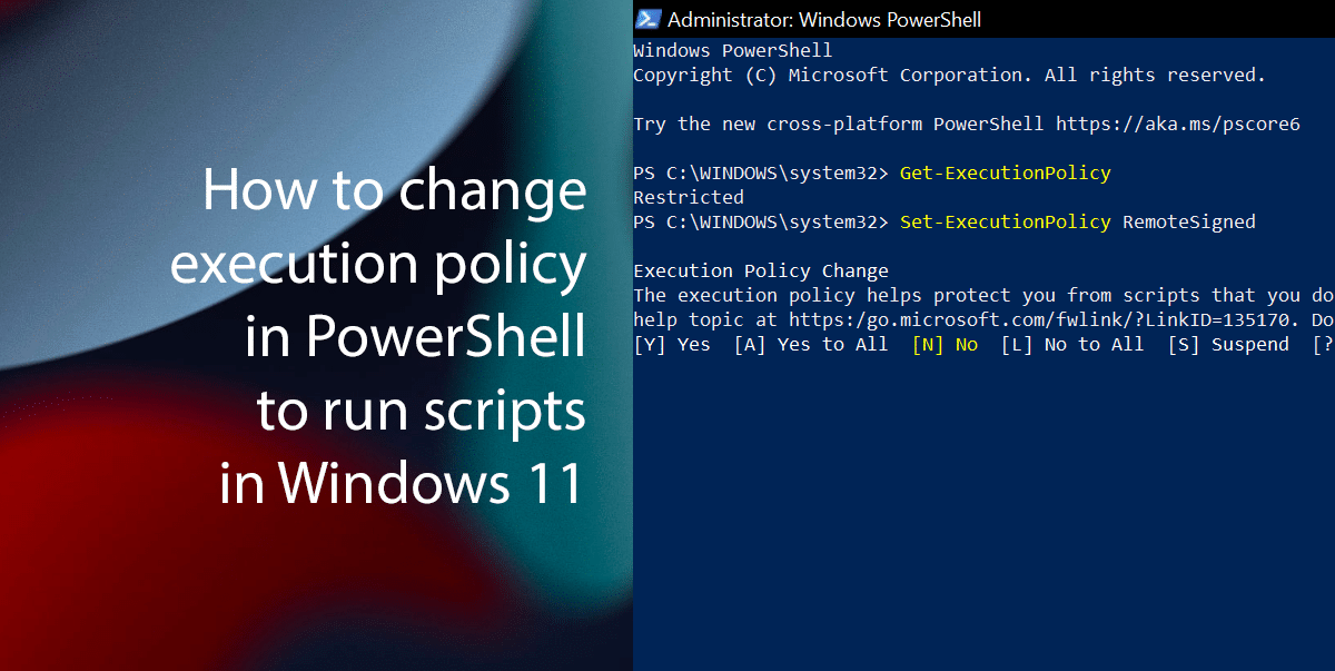 Jak změnit zásady provádění v PowerShell a provozovat skripty v systému Windows 11 - Globalny Geek