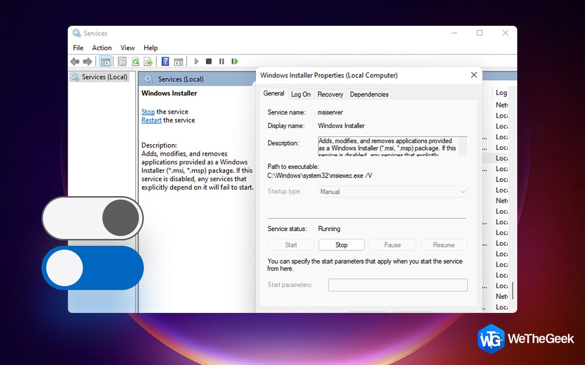 Як увімкнути або вимкнути службу інсталяторів Windows - Globalny Geek
