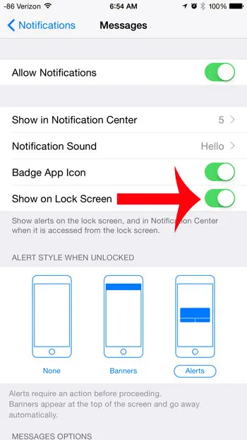 Як показати пропущені текстові повідомлення на екрані блокування iPhone ...
